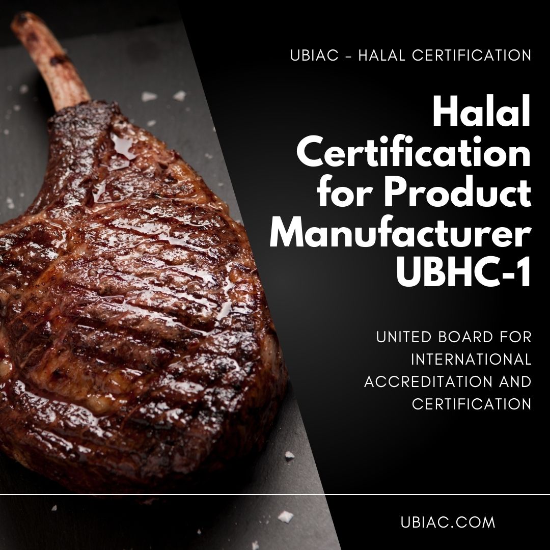 Halal Certification for Product Manufacturer - UBHC-1